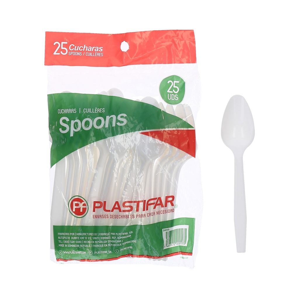 CUCHARA PLASTICA BCA 40/25 - CJ1000 | La Tienda de la Fábrica